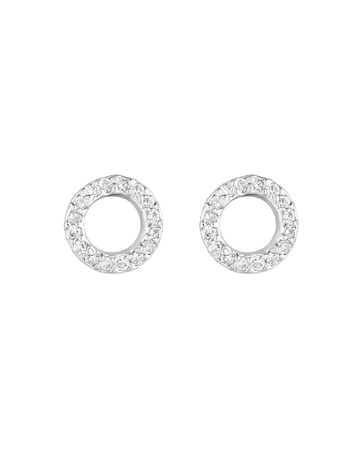 Simply Silver Sterling Silver 925 Cubic Zirconia Mini Round Stud ...