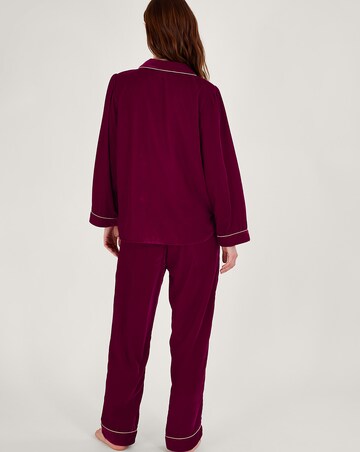 Monsoon Val Velvet Embroidered Pyjamas | Simply Be