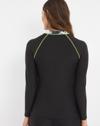 Sports Zip Up Rash Vest | Simply Be