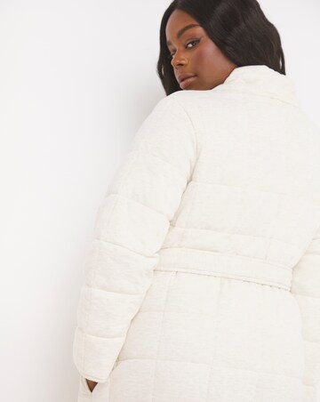 Pretty Secrets Long Quilted Dressing Gown | Simply Be