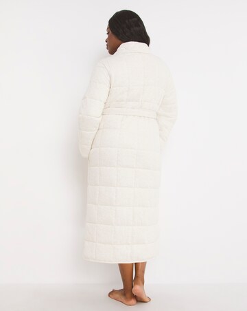 Pretty Secrets Long Quilted Dressing Gown | Simply Be