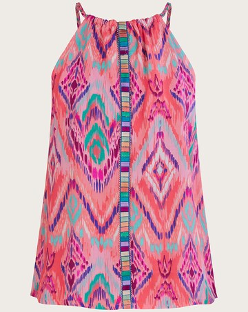 Monsoon Ikat Print Tape Halter Cami Top | Simply Be