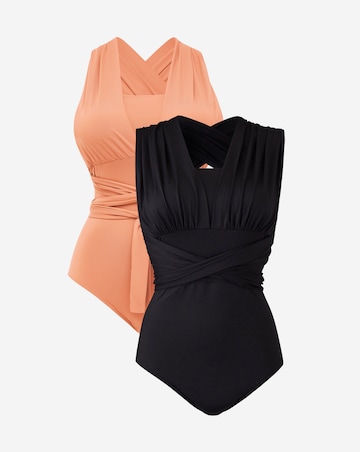 MAGISCULPT 2 Pack Convertible Swimsuits | Simply Be