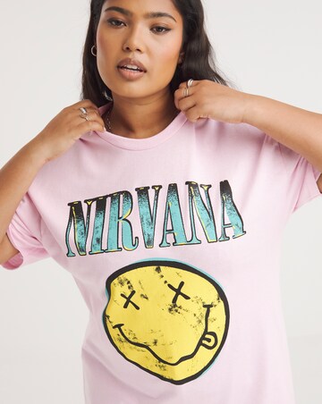 Pink Nirvana License Tee | Simply Be