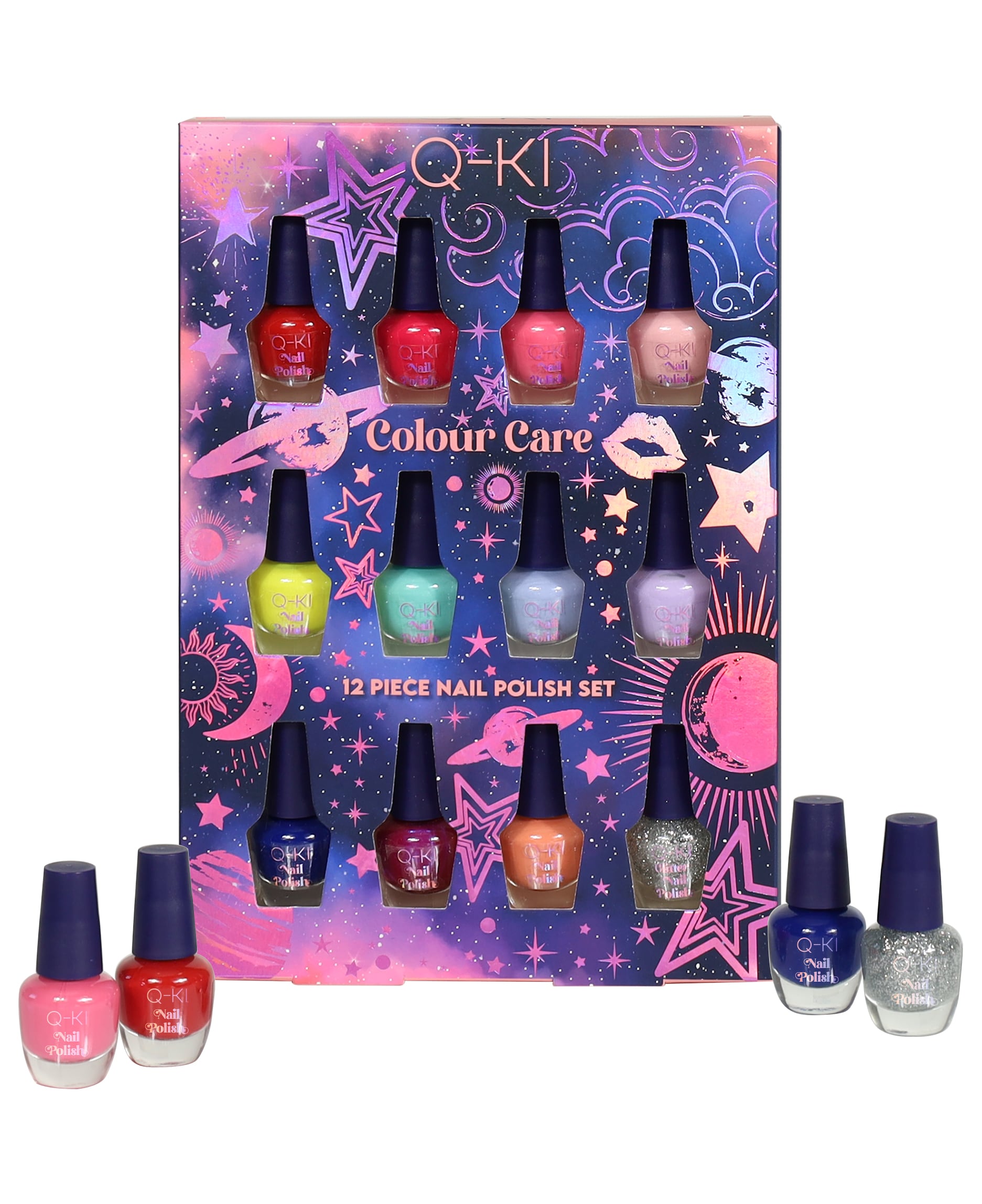 Q-KI Colour Care 12 Piece Nail Polish Gift Set | Simply Be