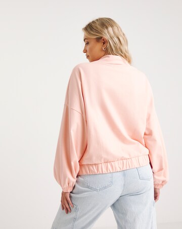 Peach Zip Up Sweatshirt | Simply Be