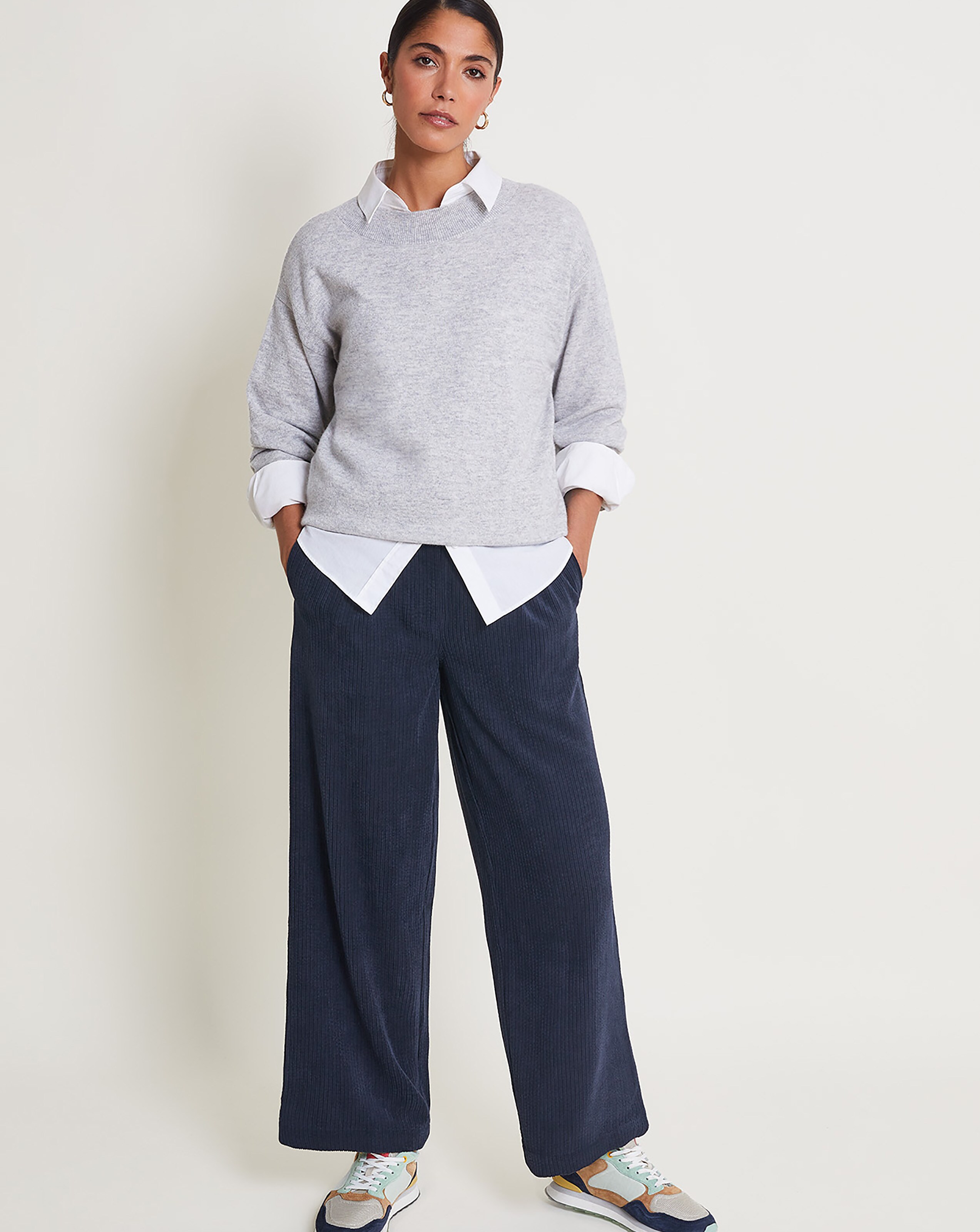 Monsoon Serena Wide Leg Cord Trousers | Simply Be