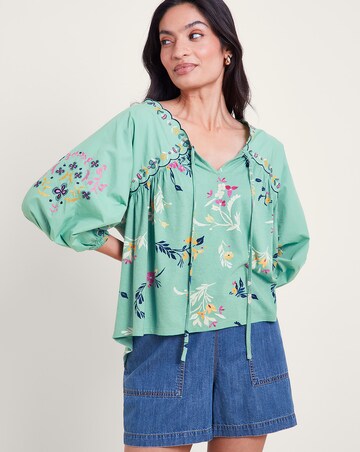 Monsoon Maya Floral Embroidered Top | Simply Be
