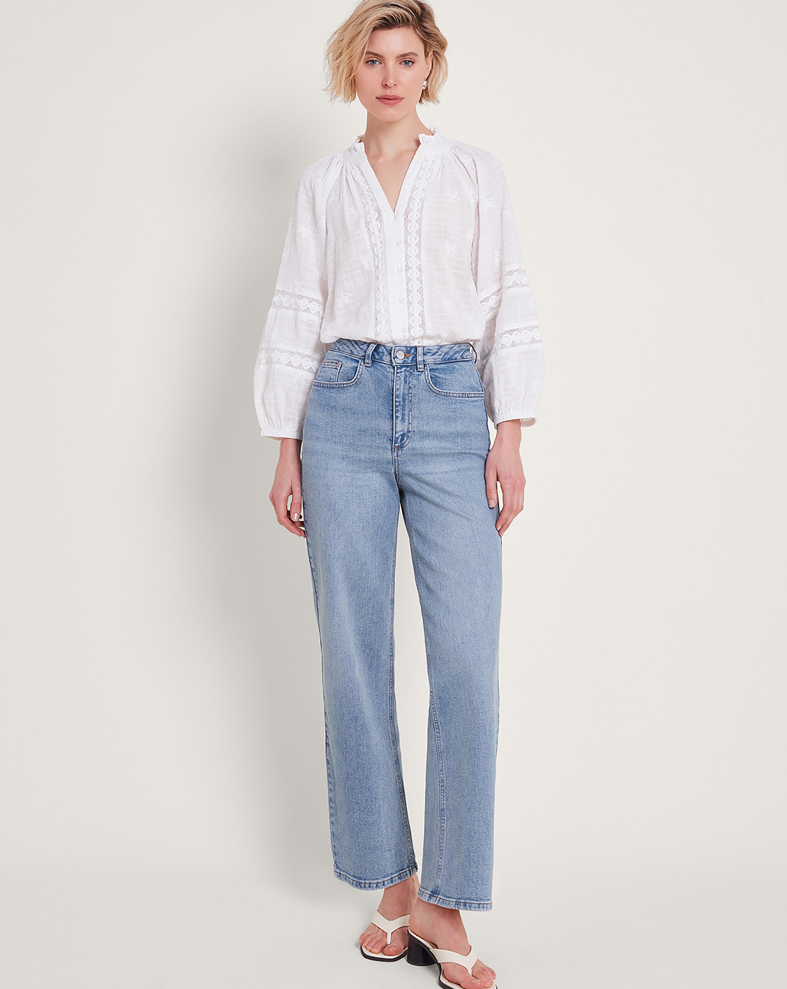Monsoon Ruby Wide Leg Jeans | Simply Be