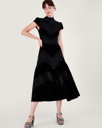 Monsoon Valentina Velvet Lace Dress | Simply Be
