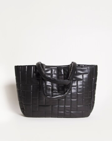 Black Oversized Quilted Tote Bag | Simply Be