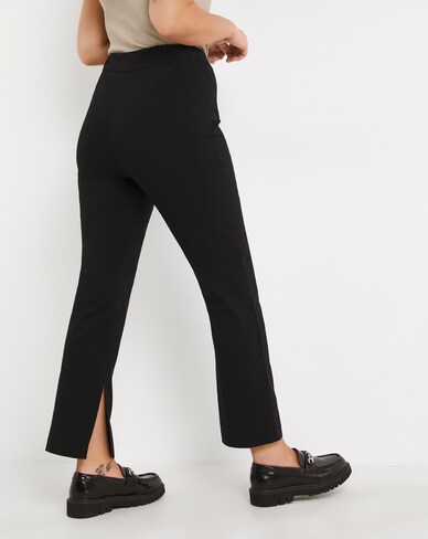 Black Super Stretch Side Split Trouser | Simply Be