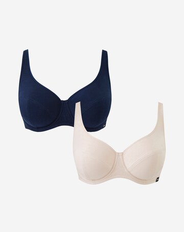 Slimma 2 Pack Cotton Full Cup Bras | Simply Be