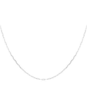 Sterling Silver Small Paper Link Chain | Simply Be