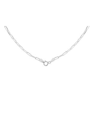 Sterling Silver Small Paper Link Chain | Simply Be