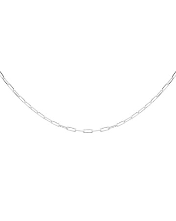 Sterling Silver Small Paper Link Chain | Simply Be