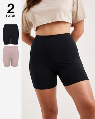 Pretty Secrets 2 Pack Comfort Shorts | Simply Be