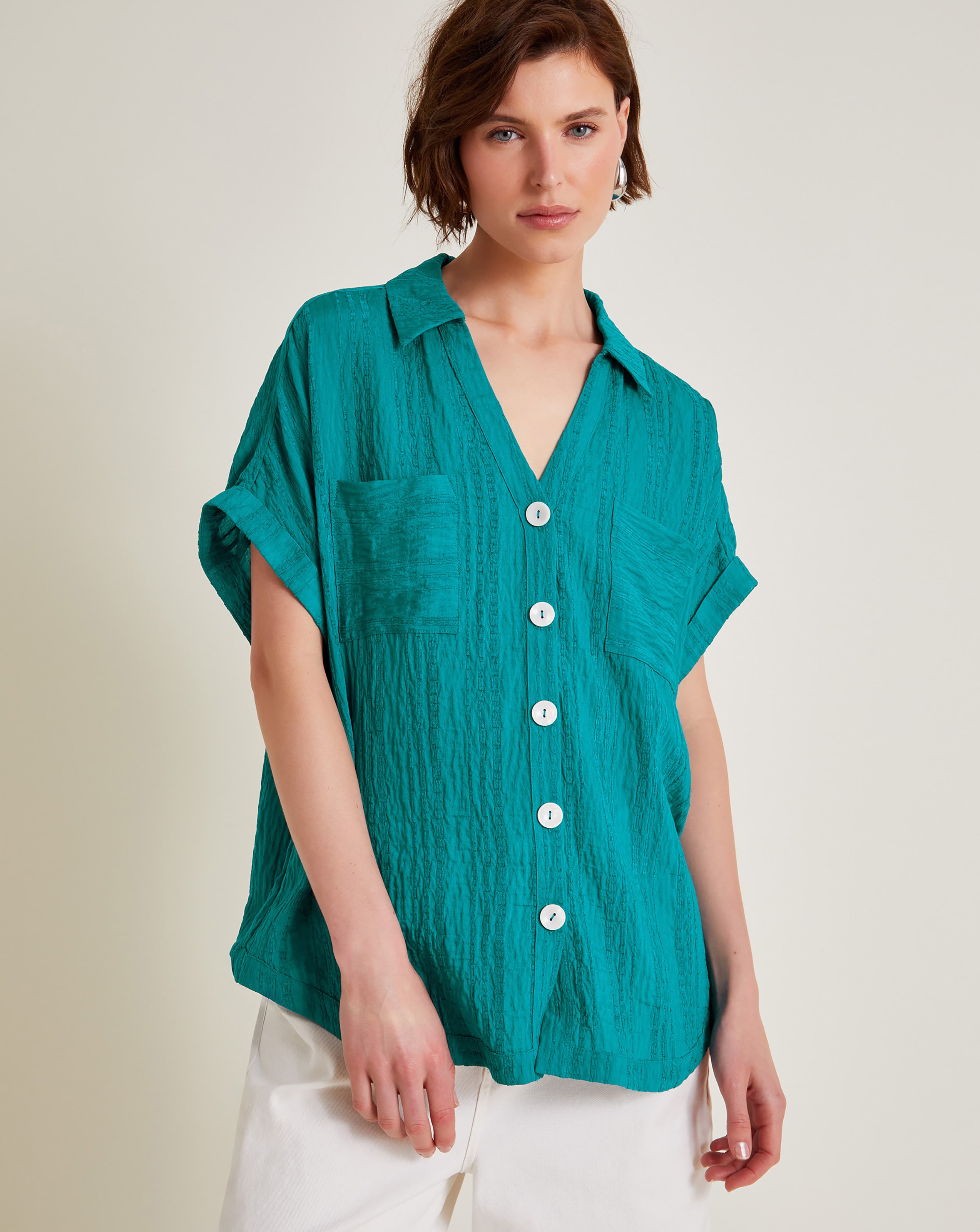 Monsoon Sofia Textured Shirt | Simply Be