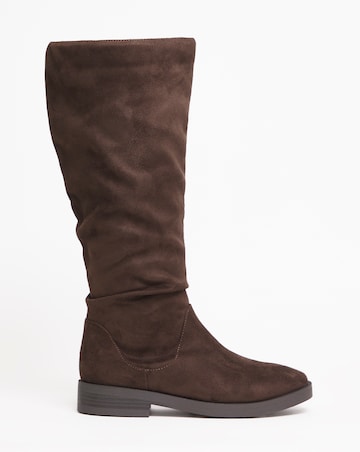 Ruched Boot E Fit Super Curvy Calf | Simply Be