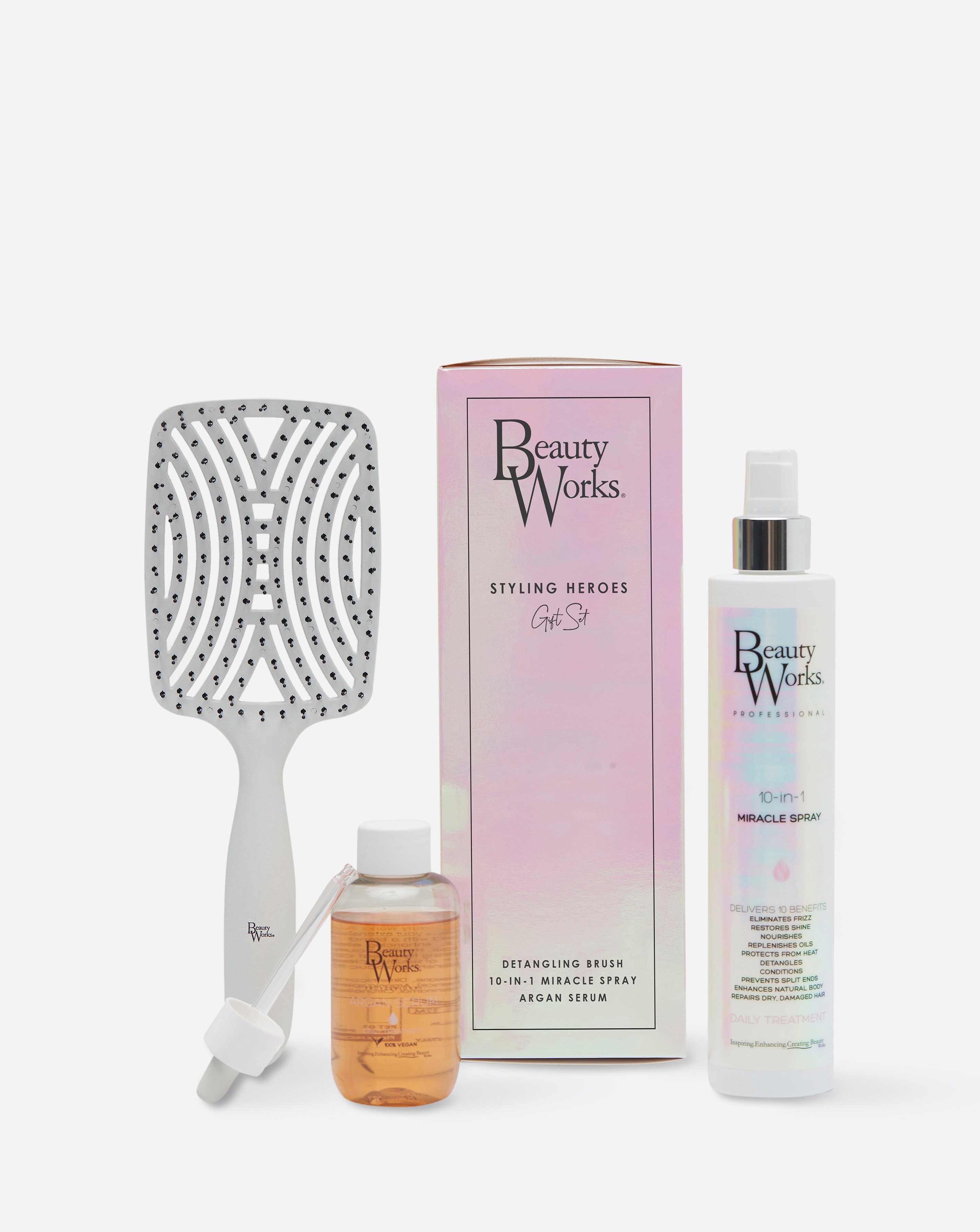 Beauty Works 10 in 1 Miracle Spray X Argan Serum Gift Set | Simply Be