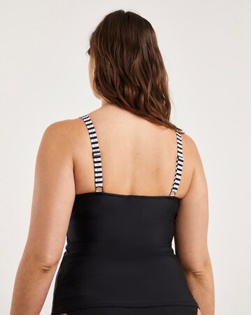 Figleaves Tailor Underwired Twist Front Tankini Top | Simply Be