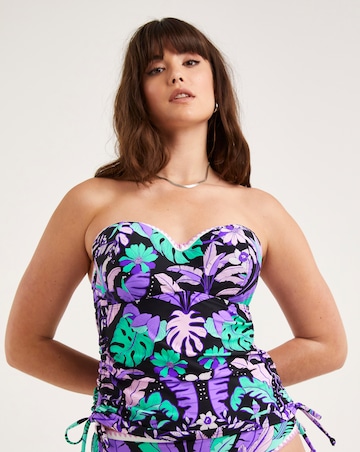 Figleaves Frida Underwired Bandeau Tankini Top | Simply Be