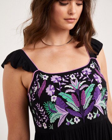 Figleaves Frida Embroidered Maxi Beach Dress | Simply Be