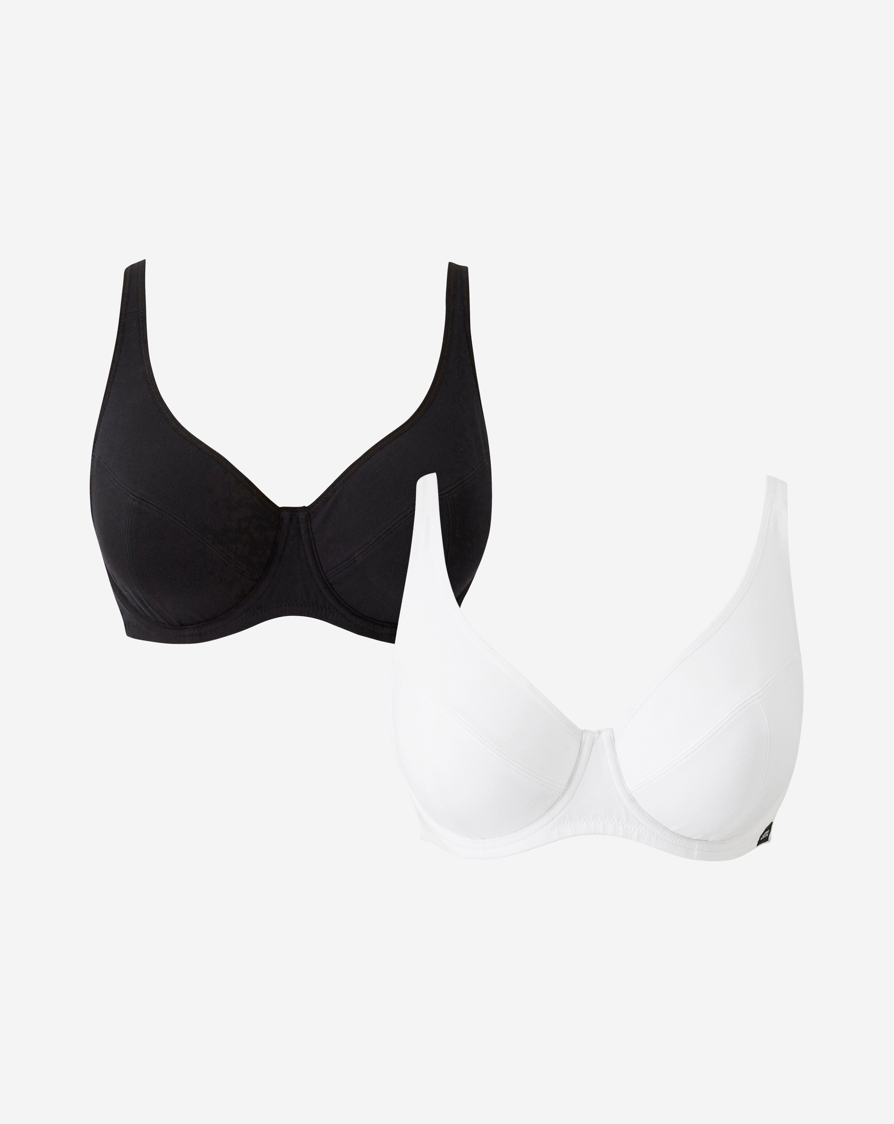 Slimma 2 Pack Cotton Full Cup Bras | Simply Be