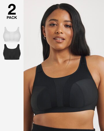 2 Pack Firm Control Sports Bras | Simply Be