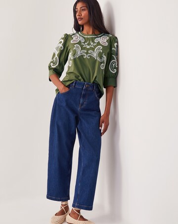 Monsoon Noemi Embroidered Cotton Top | Simply Be