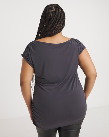 Dark Grey Off The Shoulder Top | Simply Be