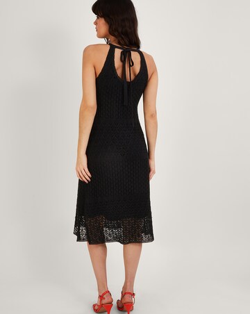 Monsoon Halter Metallic Pointelle Dress | Simply Be