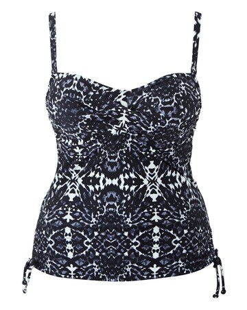 MAGISCULPT Bandeau Twist Front Shaping Tankini Top | Simply Be