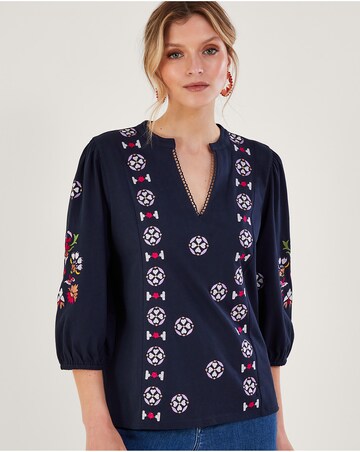 Monsoon Embroidered Jersey Top | Simply Be