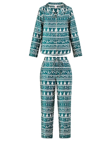 Monsoon Christmas Satin Pyjama Set | Simply Be
