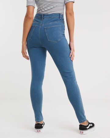 Mid Blue High Waist Super Soft Skinny Jeans | Simply Be