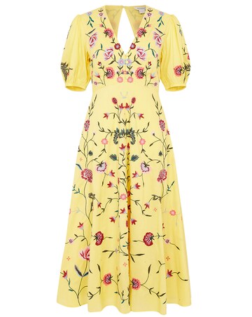 Monsoon Delia Yellow Tea Dress | Simply Be