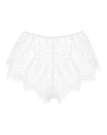 Figleaves Curve Adore White Lace French Knickers | Simply Be