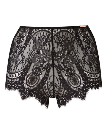 Figleaves Curve Adore Black Lace Full Briefs | Simply Be