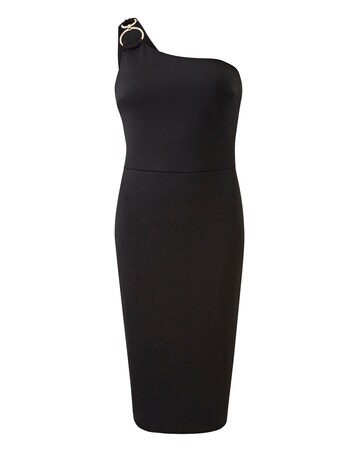 Black One Shoulder Bodycon Dress | Simply Be