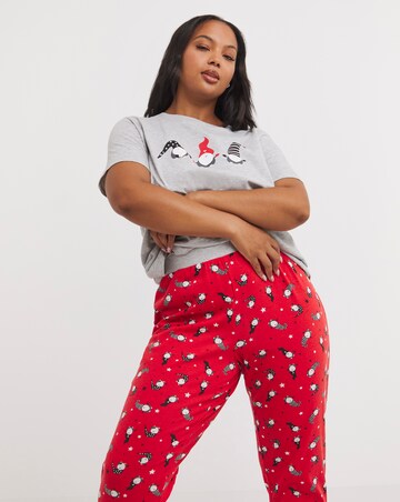 Pretty Secrets Value Christmas Gonk Cuffed Pyjama Set | Simply Be