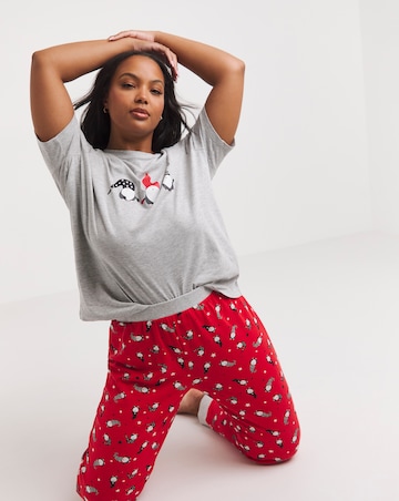 Pretty Secrets Value Christmas Gonk Cuffed Pyjama Set | Simply Be