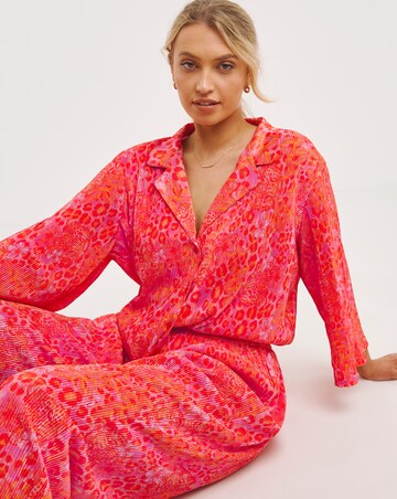 Plisse Lounge PJ Set | Simply Be
