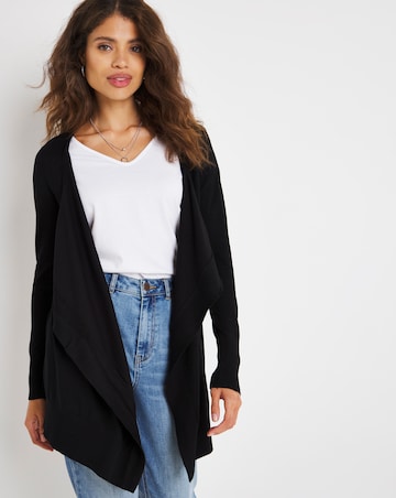 Black Waterfall Cardigan | Simply Be