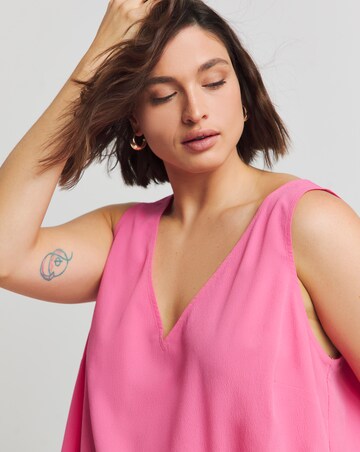 Pink V Neck Vest | Simply Be